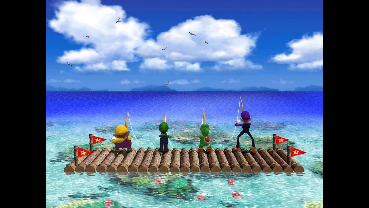 Mario Party 4 minigame: Rumble Fishing 60fps - YouTube