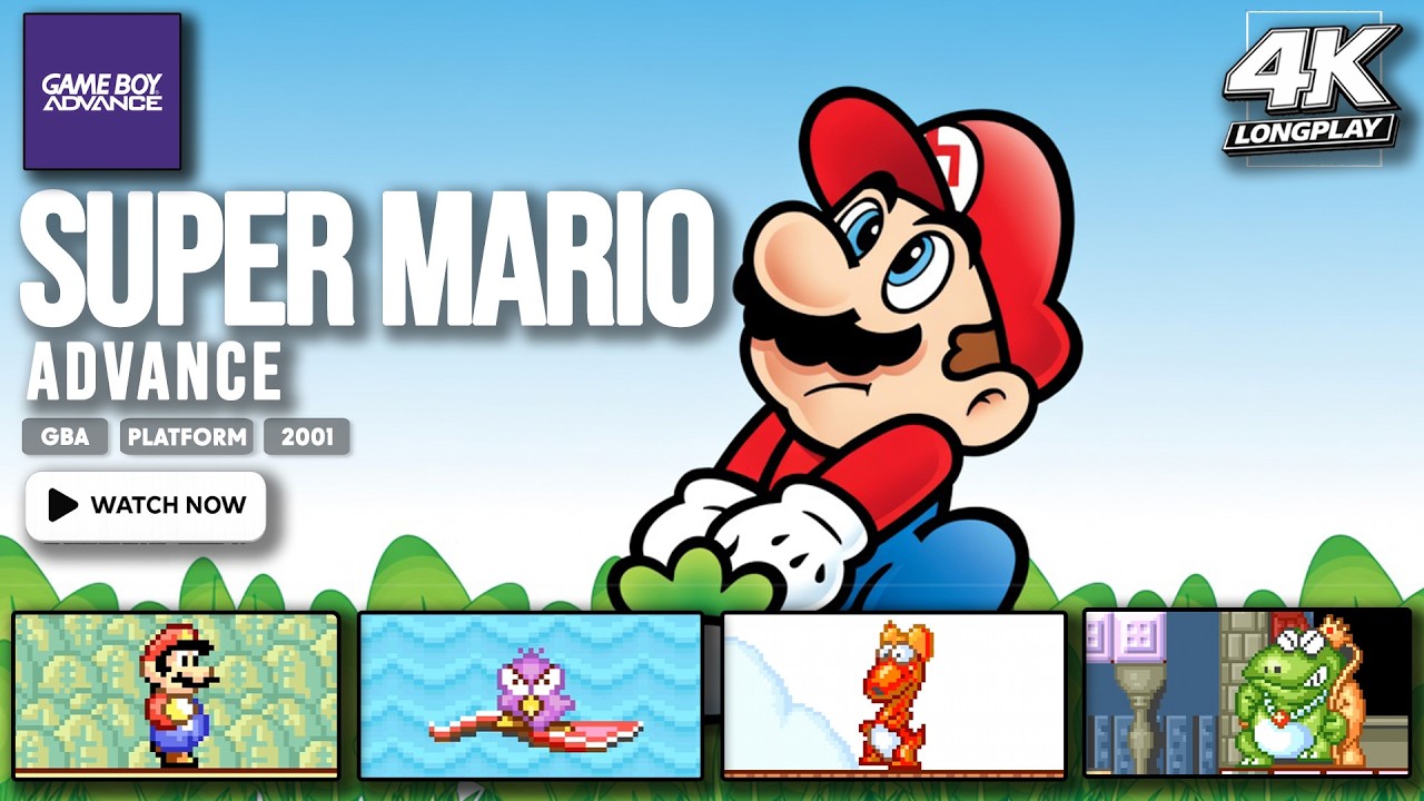 [GBA Longplay] Super Mario Advance | Full Game Walkthrough | 4K - YouTube