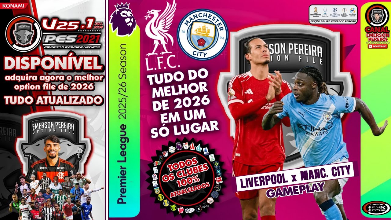 PES2021-OF FV25.1 -LANÇAMENTO DE FEVEREIRO-TEMPORADA 2026 COM OS TIMES ...