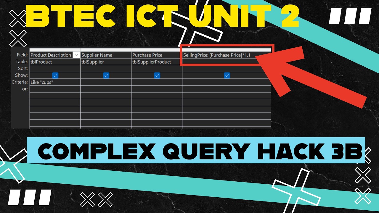 BTEC ICT Level 3 Unit 2 | Activity 3b Complex Query (Calculated Fields ...