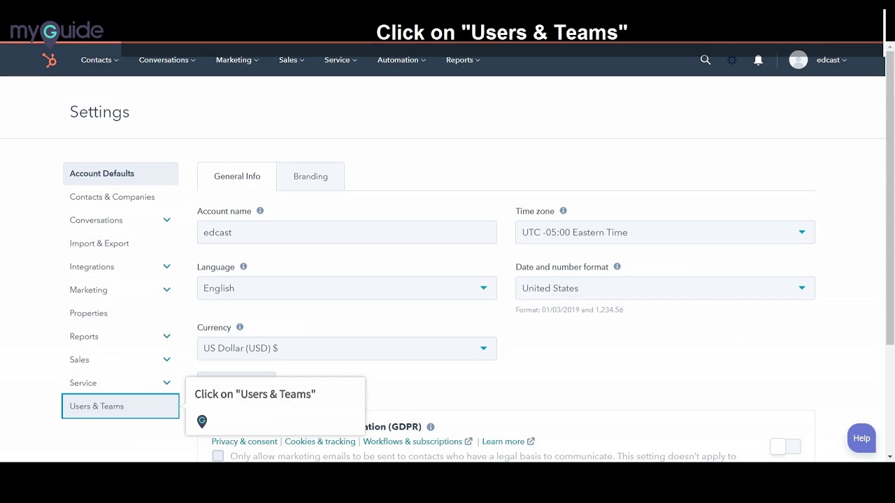 MyGuide: How to edit a user's permissions in HubSpot - YouTube