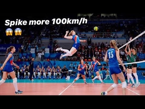 TOP 15 SPIKES SPEED 100.5 - 105.7 km/h | Volleyball Women | TOP ...