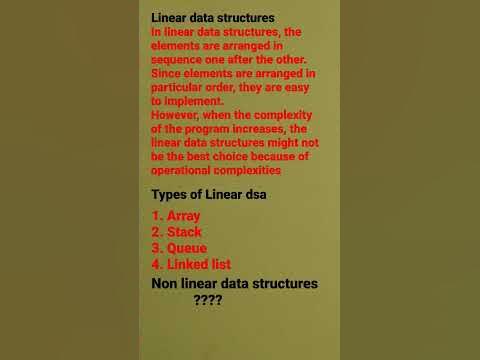 Linear data structures#shorts#viral#interview#interviewtips#linear#datastructures#skills # ...