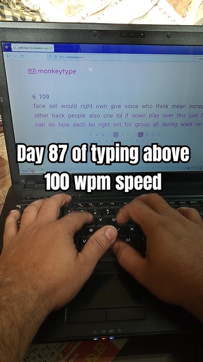 Day 87 of typing above 100 wpm speed - YouTube