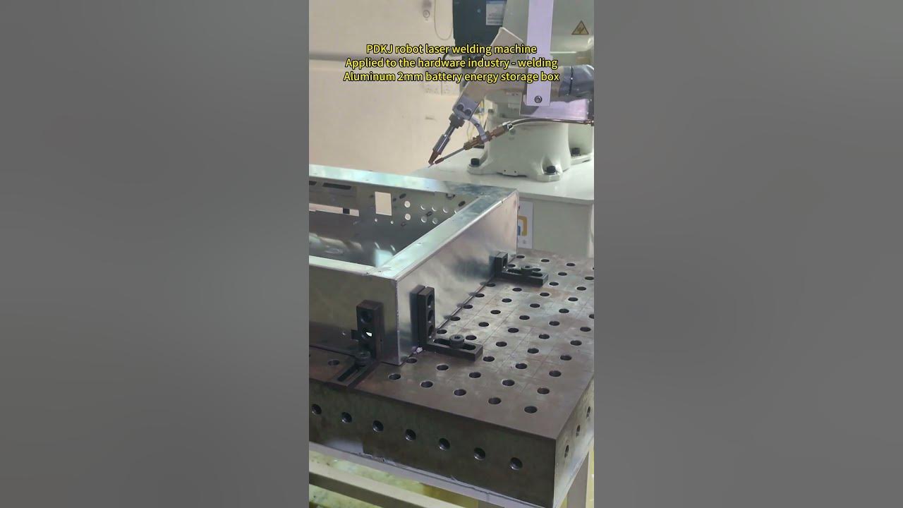 Pdkj Robot Laser Welding Machine Welding Aluminum 2mm Battery Energy Storage Box Youtube