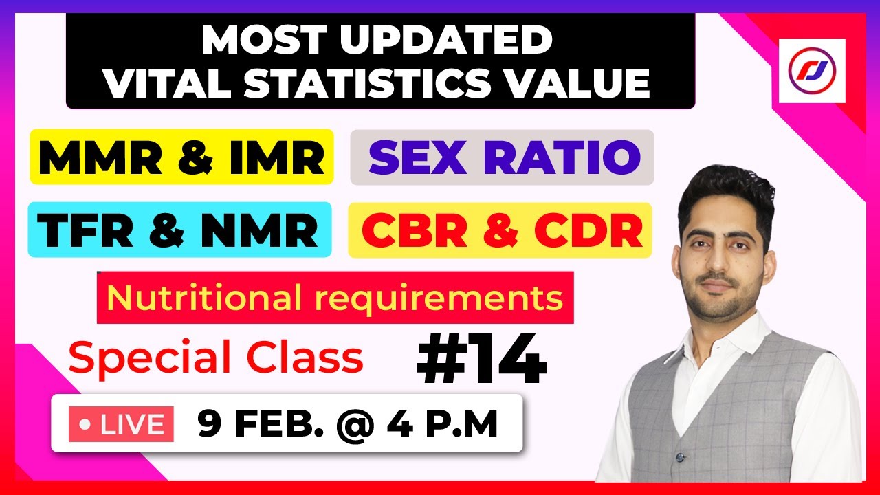 MOST UPDATED Vital statistics VALUE | MMR & IMR SEX RATIO TFR & NMR CBR ...