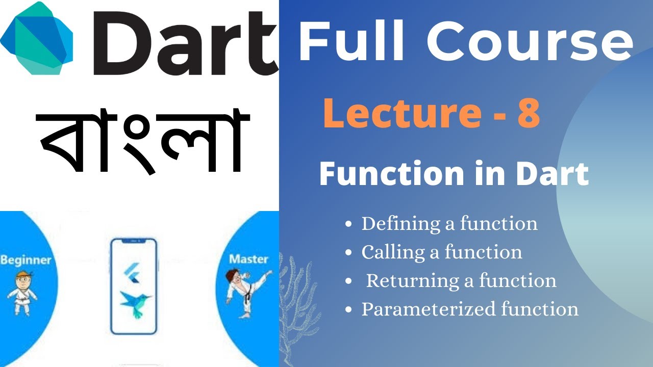 Function In Dart 08 Dart Bangla Tutorial Youtube