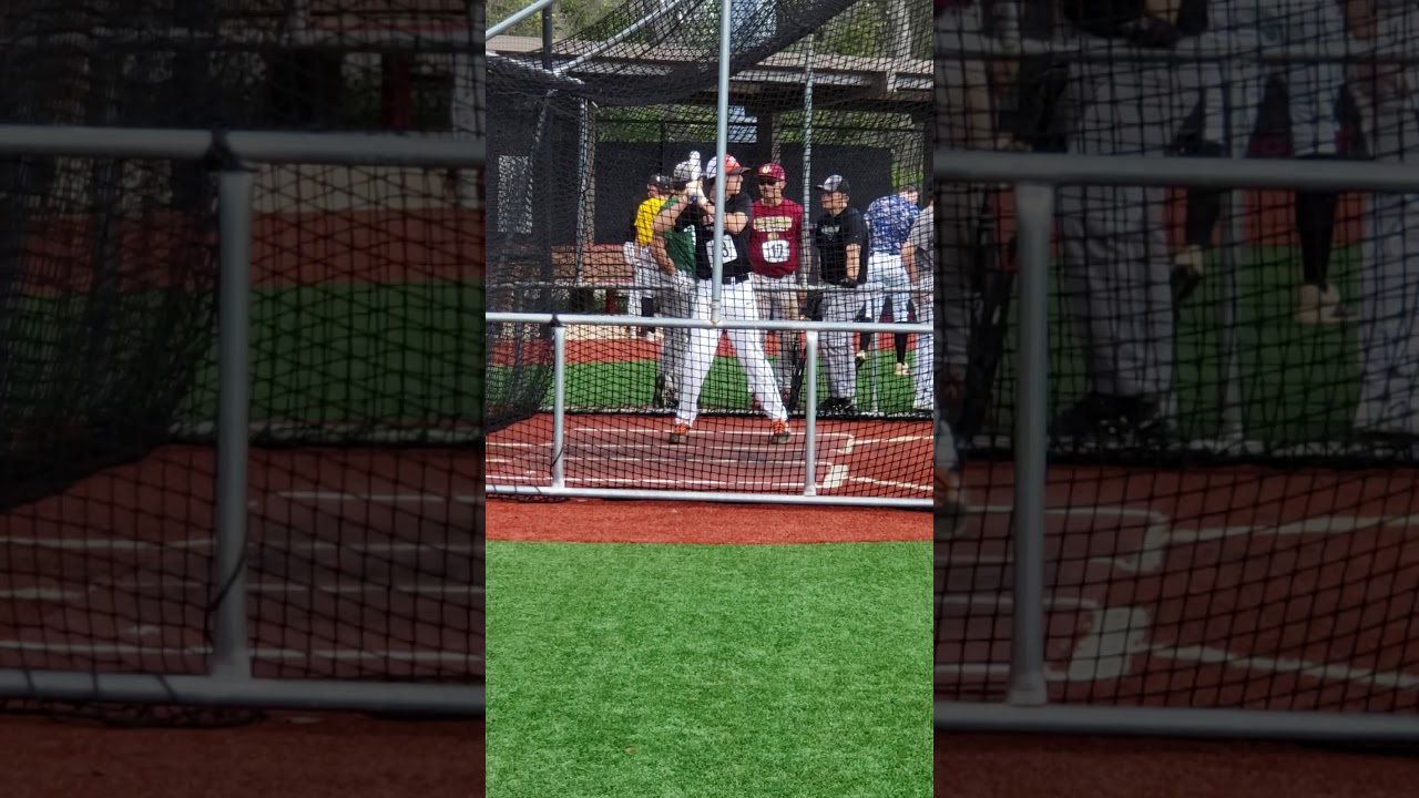 Batting cage hitting - YouTube