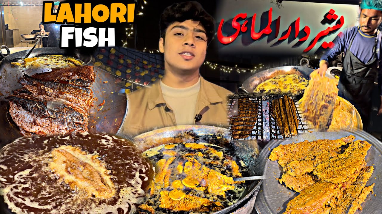 FAMOUS BASHIR FISH IN LAHORE - LAHORI STREET FOOD, KARRAK CHAI - YouTube
