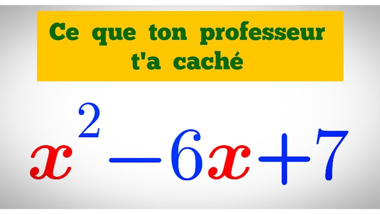 Forme canonique | La méthode la plus simple que peu de gens connaissent ...