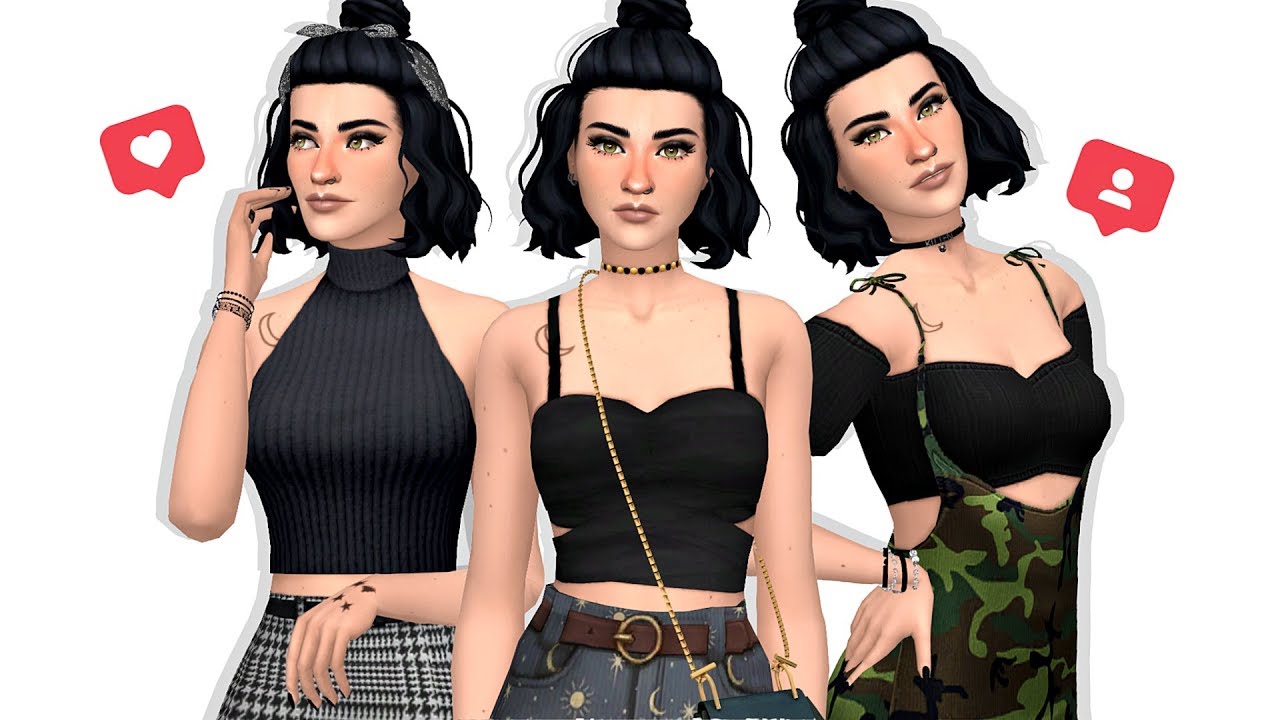 INTERNET FAMOUS | Sims 4 Create A Sim + FULL CC LIST - YouTube