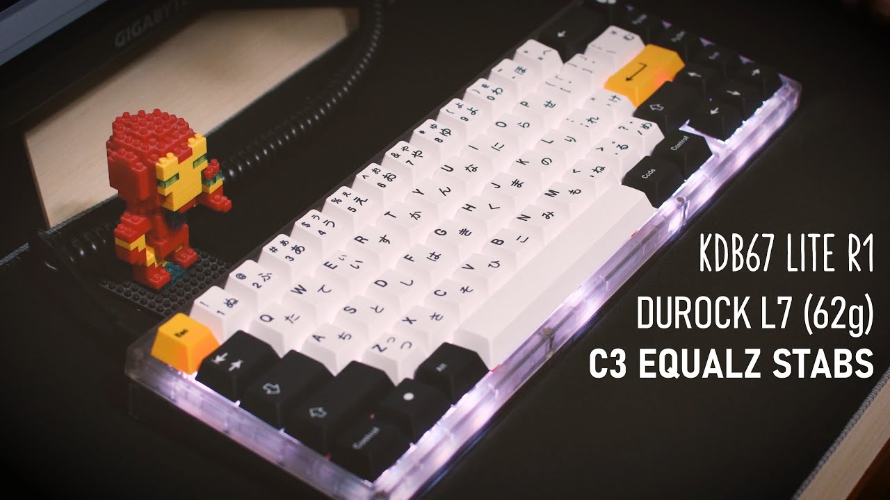LUBED! KBD67 Lite R1 w/ Durock L7 (62g) & C3 stabs - YouTube