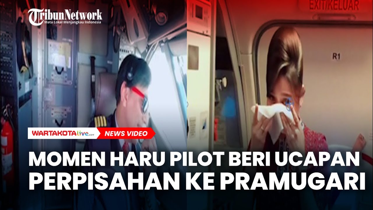 Viral, Momen Haru Pilot Beri Ucapan Perpisahan ke Pramugari - YouTube