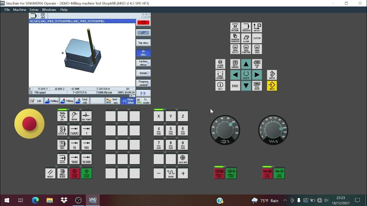 SINUTRAIN for sinumerik operate CNC,ShopMill - YouTube