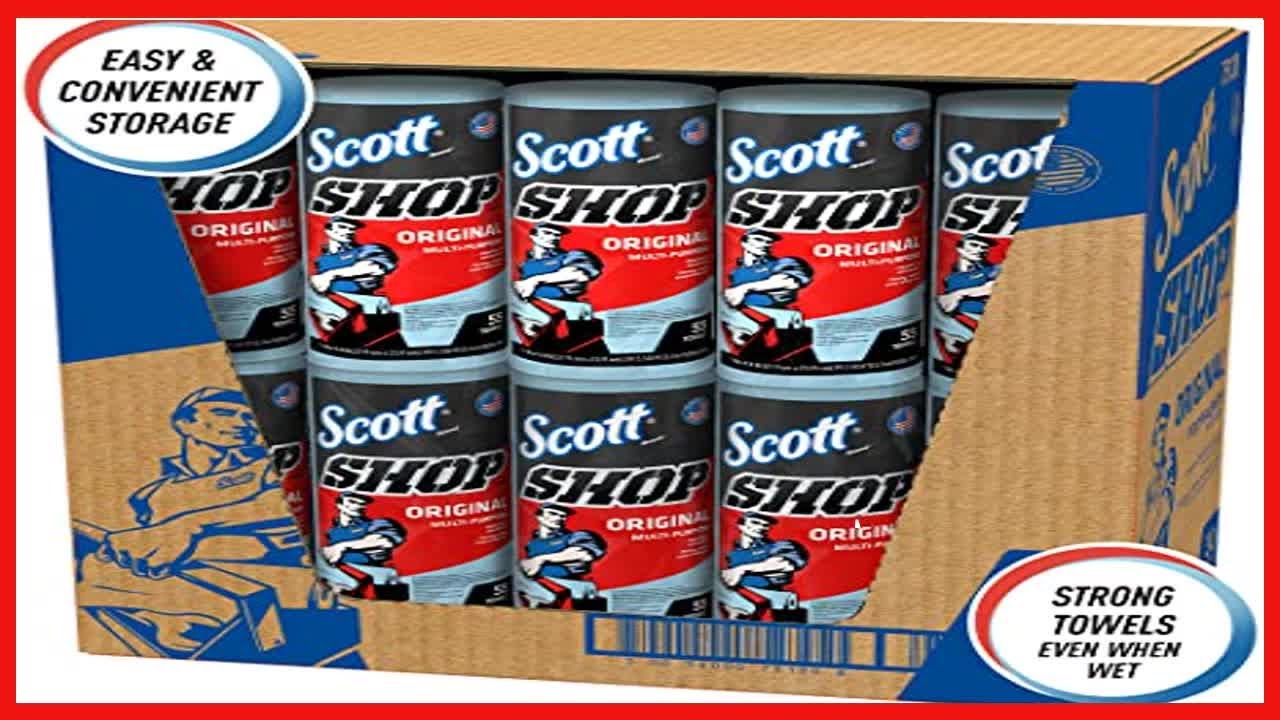 Scott Shop Towels Original (75130), Blue Shop Towels, 1 Roll/Pack, 30 ...