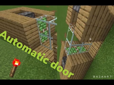 Minecraft Automatic Redstone Door - YouTube