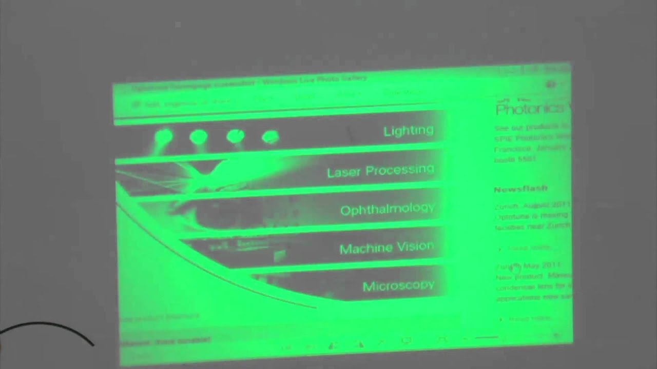 Optotune LSR demonstrated at Photonics West 2012 - YouTube