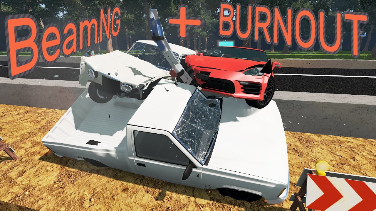 BeamNG.drive + Burnout = Intersection - YouTube