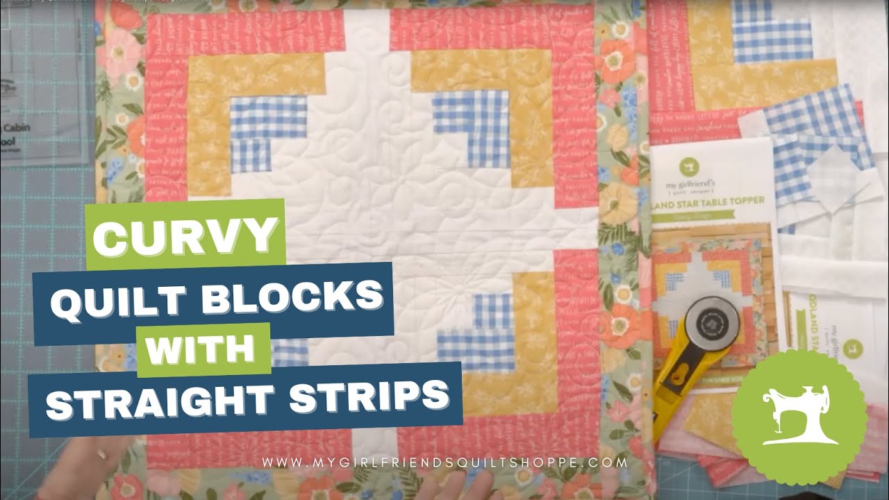 How to Create Curvy Quilt Blocks with Straight Strips! #LogCabinBlocks ...