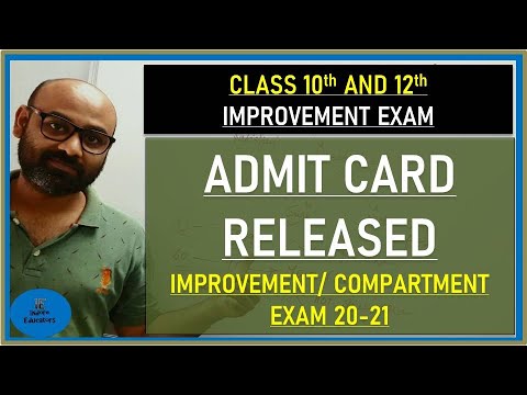 how to download admit card of improvement exam 2021 class 10 & 12 ...
