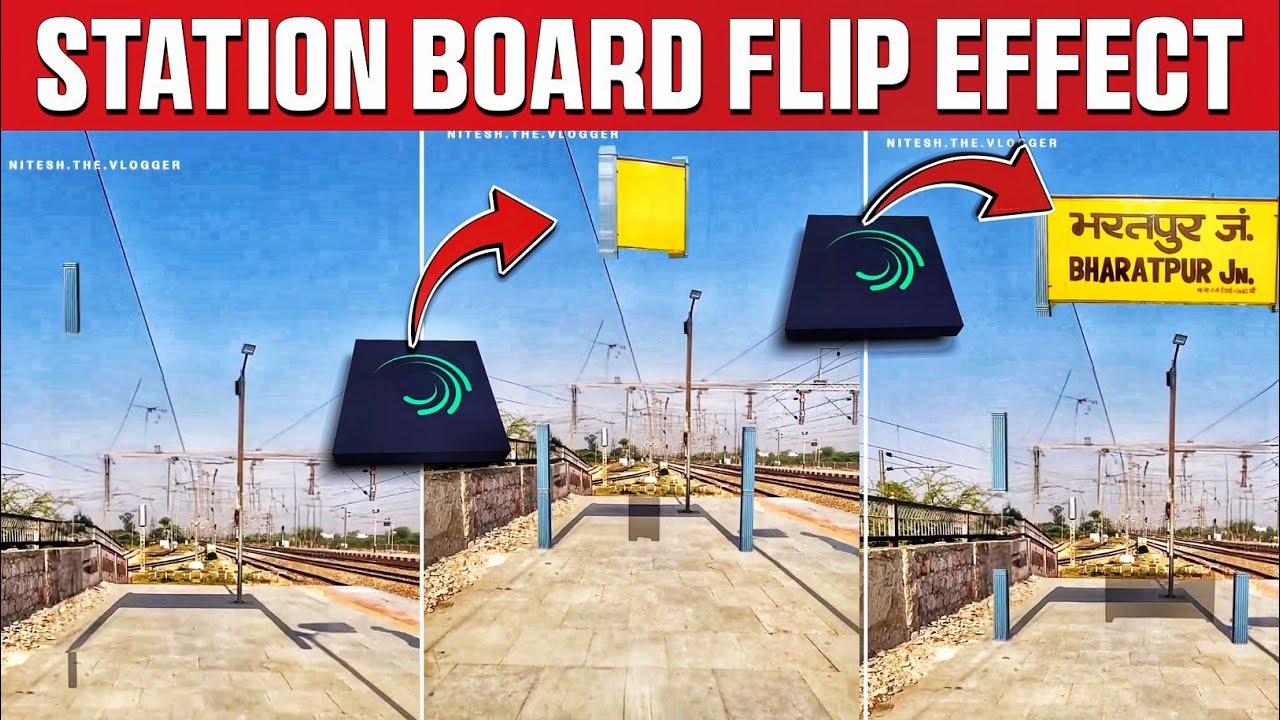 Amazing Station Board Flip Effect | Alightmotion Flip Effect | Editing ...