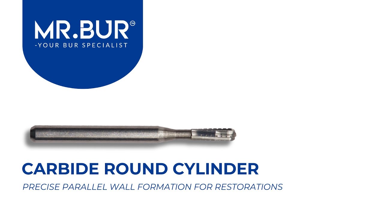 Round Cylinder (Cross Cut, Plain Cut) Carbide Bur FG | MR.BUR - YouTube