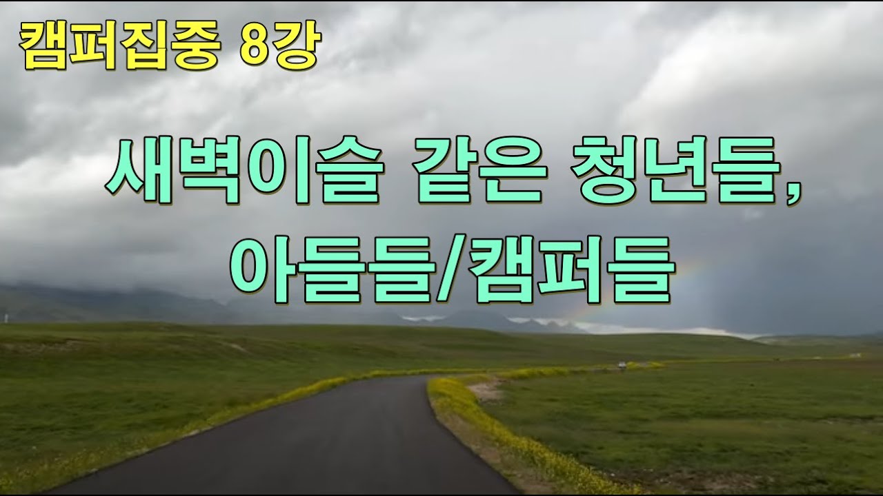 새벽이슬 같은 청년들 아들들 캠퍼들 Youtube