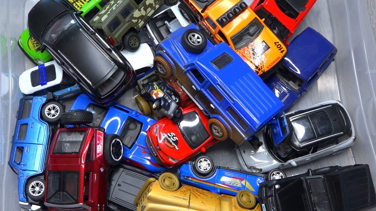 Box full of various SUVs cars - YouTube