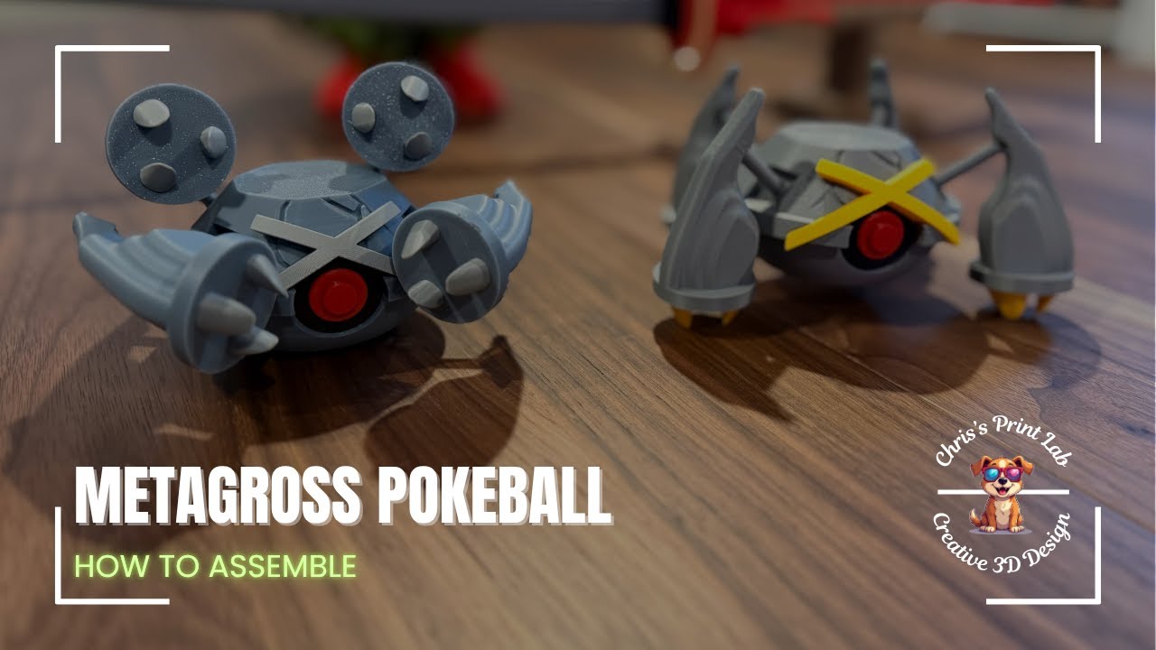 🔩 Assemble the Power of Metagross! | 3D Printed Pokéball Build Tutorial ...