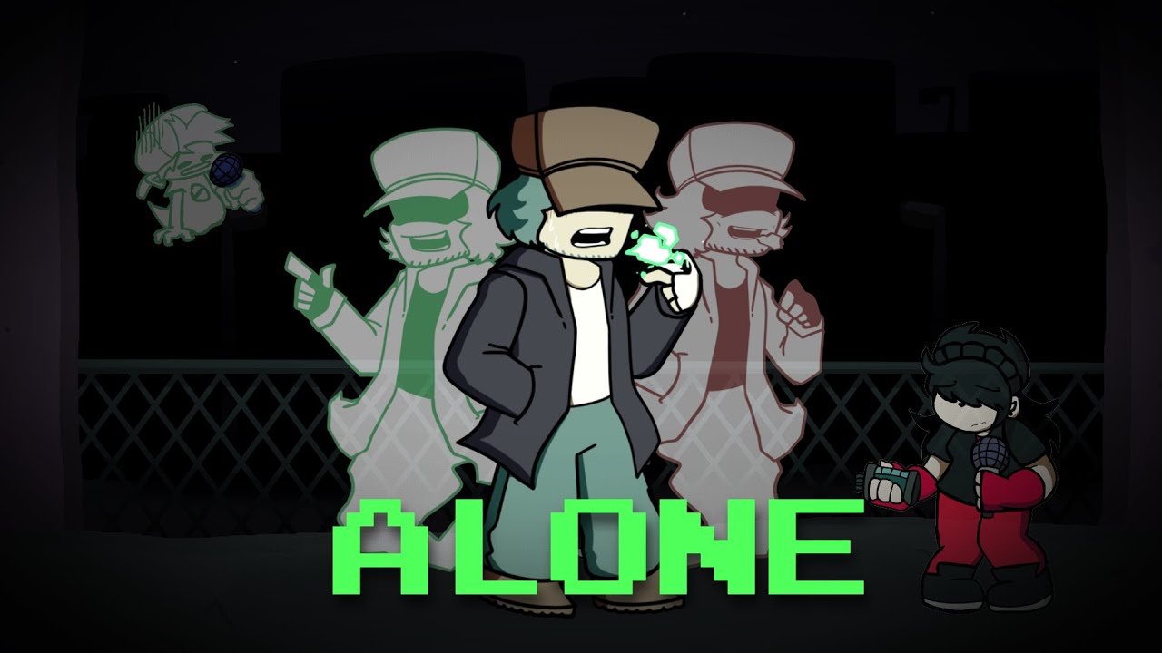 FNF Alone But Garcello And Annie Sings It - YouTube