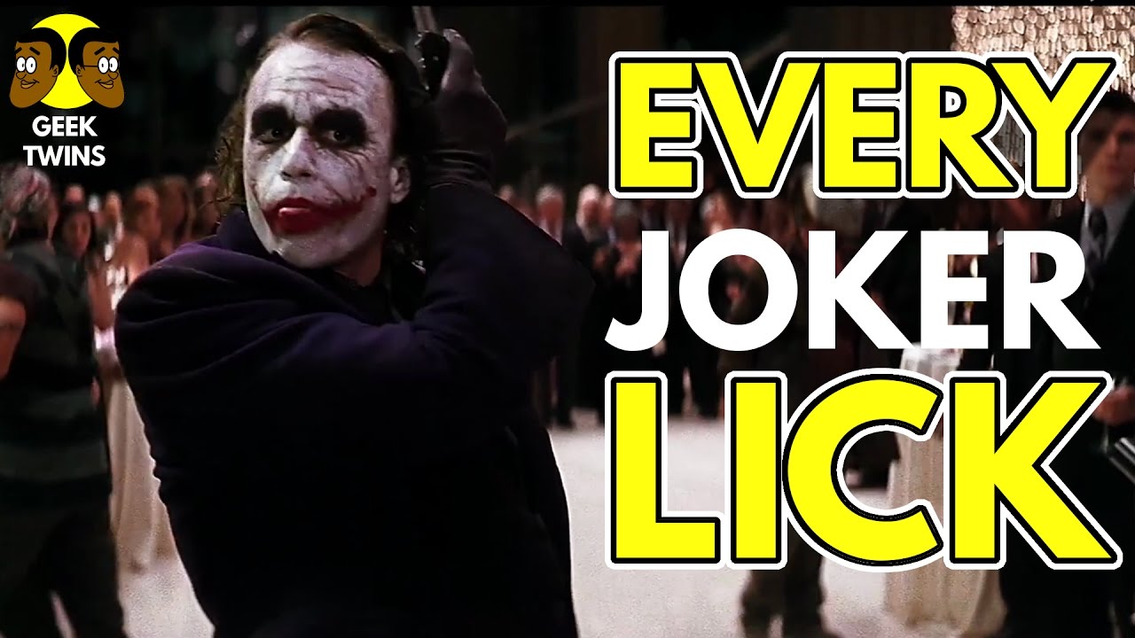 Every Joker Lick Ever | Supercut | Heath Ledger - YouTube