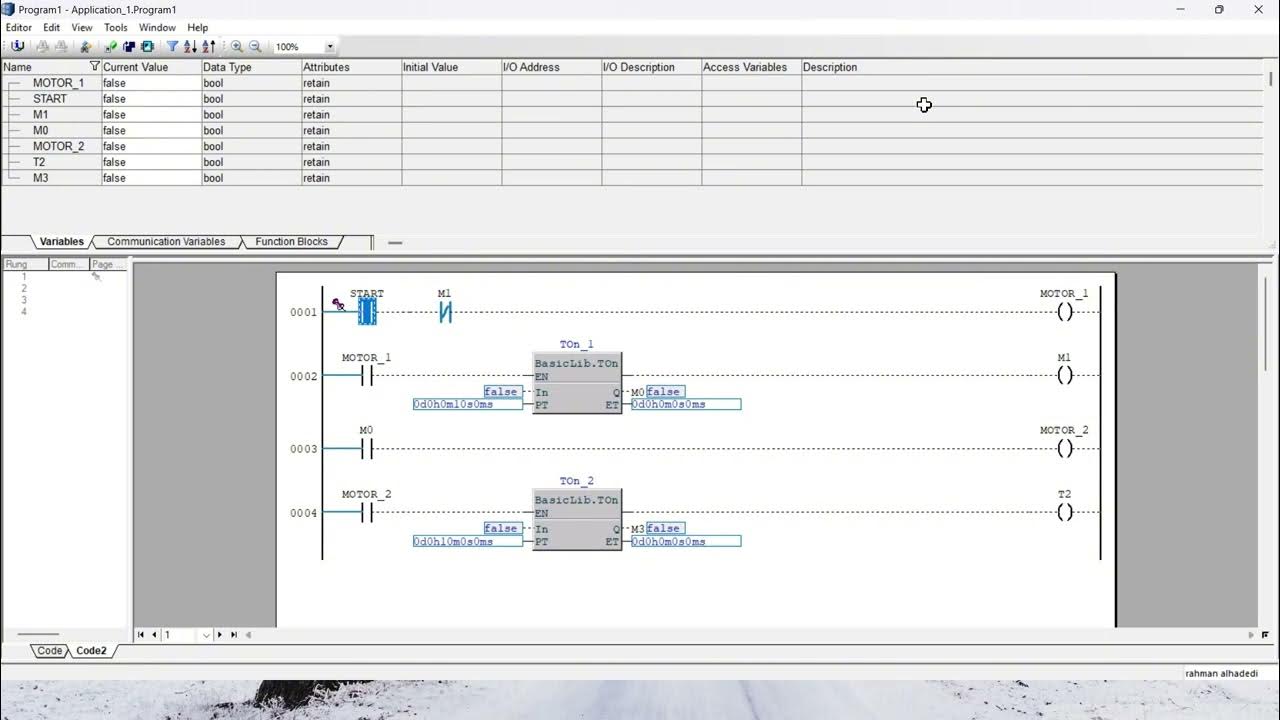 ABB PLC COMPACT CONTROLBUILDER [ TWO MOTOR RUN IN SEQUENCE ] PROGRAMMING - YouTube