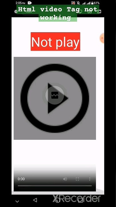 Html video Tag not working in mobile phone - YouTube