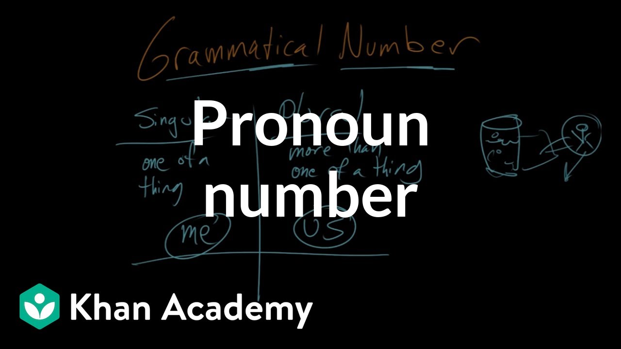 Pronoun number | The parts of speech | Grammar | Khan Academy - YouTube