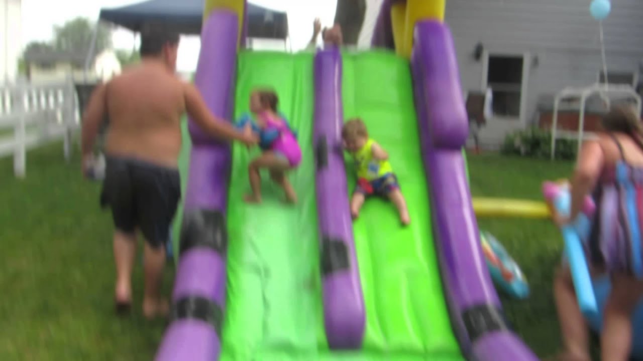 2 Year Old Nephew On Bounceland Waterslide YouTube 2-year-old-nephew-on-bounceland-waterslide-youtube