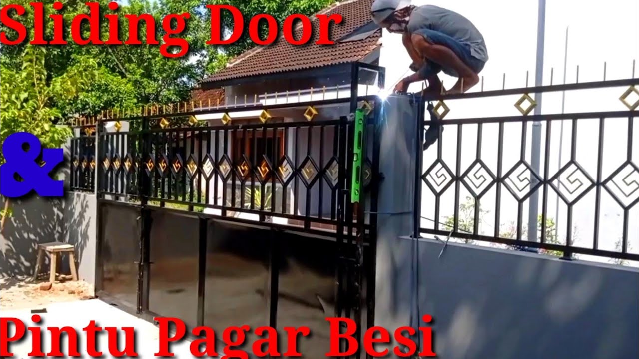 Contoh pagar dorong minimalis di depan rumah minimalis - YouTube