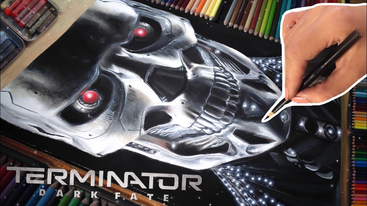 DIBUJO A TERMINATOR DARK FATE REALISTA(TERMINATOR DARK FATE)HOW TO DRAW ...