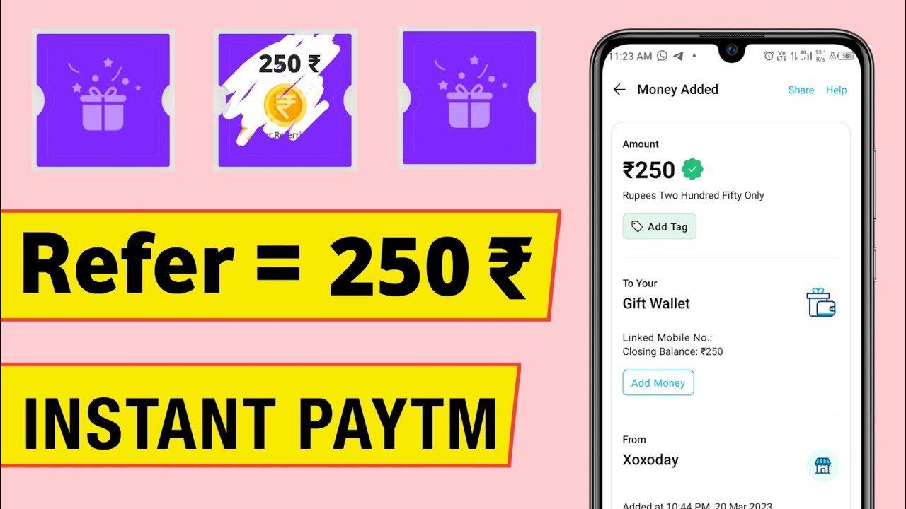 ⚡Refer And Earn 250 Rs Online🔥New Refer And Earn App Today⚡New Paytm ...