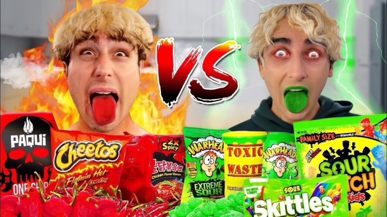 MANGIAMO SOLO CIBO PICCANTE VS ASPRO PER 24 ORE…😱 *challenge epica ...