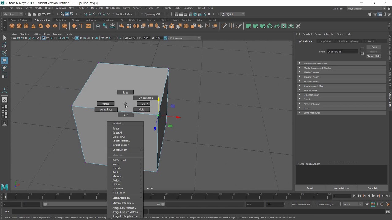 005 - Introdução ao Maya - Faces, Edges e Vertex - YouTube