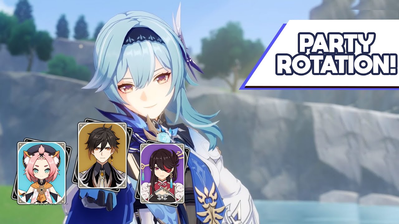 Eula Smooth Party Rotation (Eula, Zhongli, Beidou, Diona) - YouTube