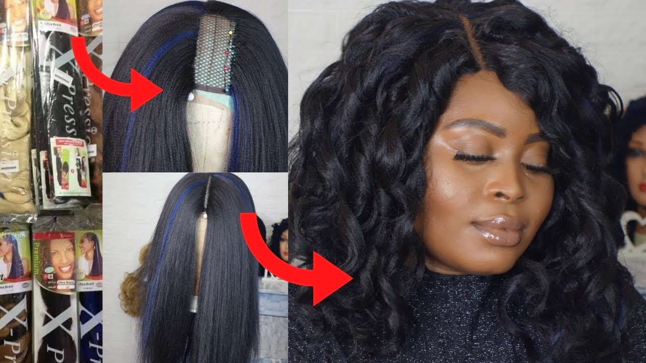 DIY curly crochet wig using expression braiding hair (NO CLOSURE) - YouTube