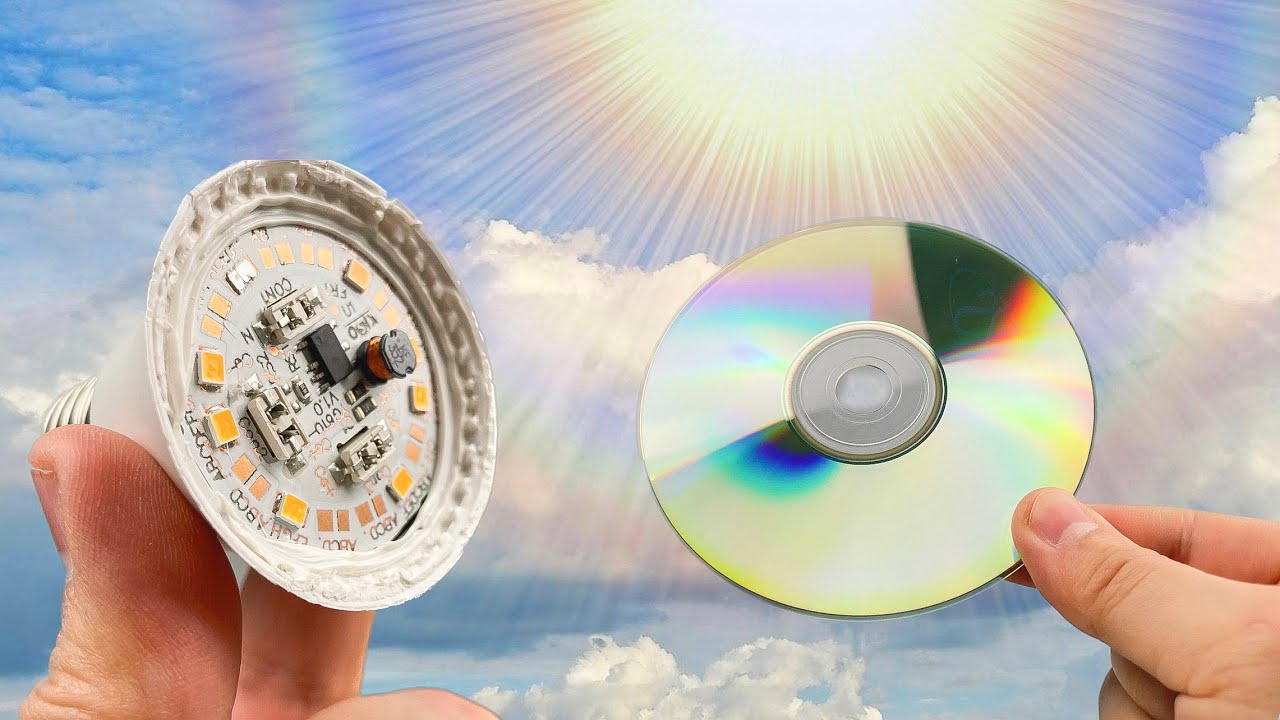 🔥🔥Take a regular CD and fix the LED lamp! Many don't know about this ...