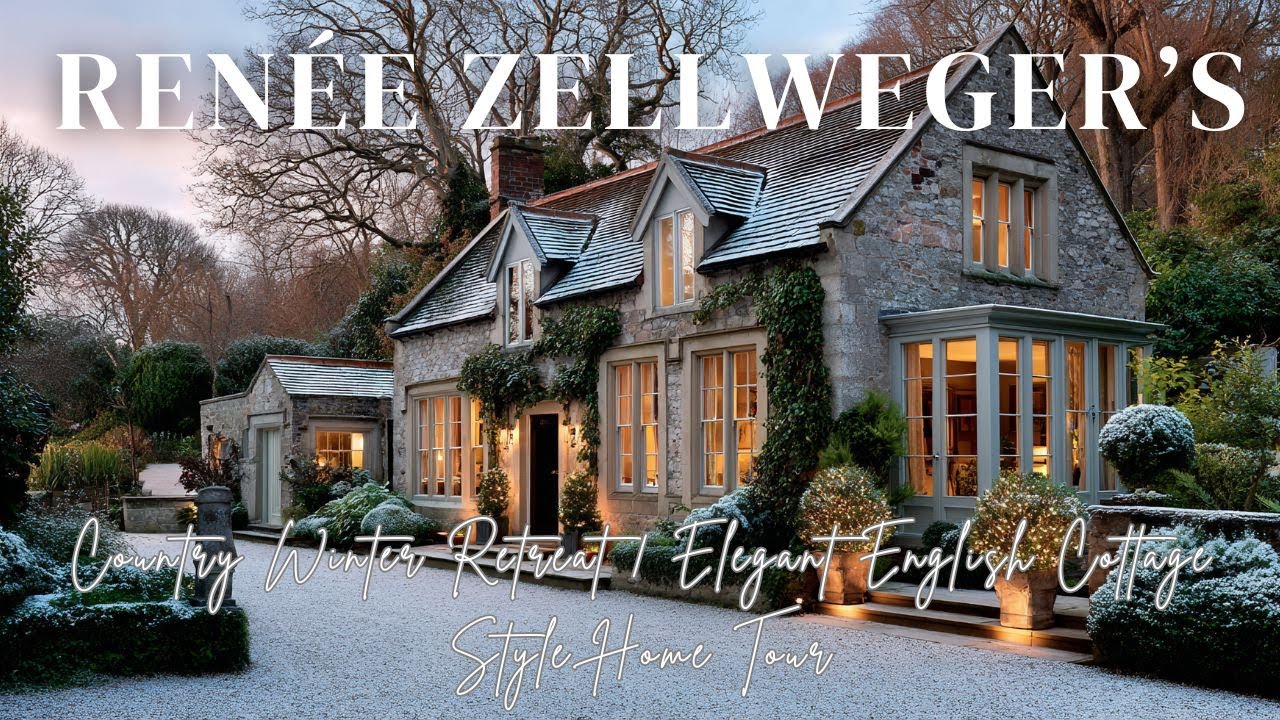 Renée Zellweger’s Country Winter Retreat Elegant English Cottage Style ...