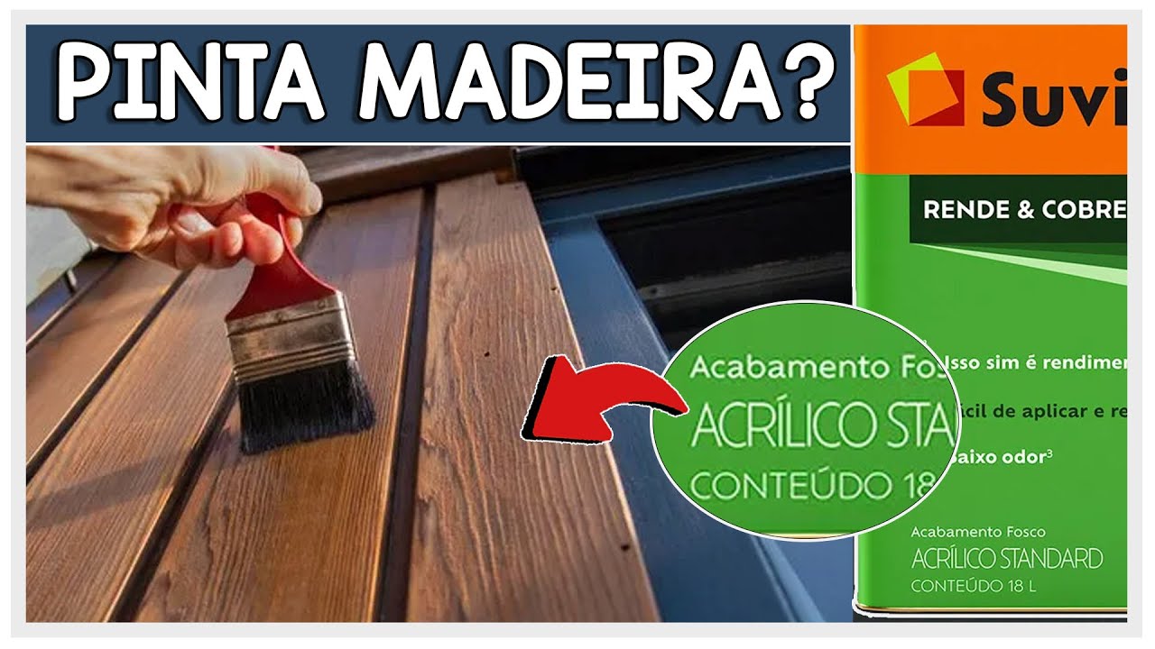 O Que Acontece Se Pintar Madeira Com Tinta Acrílica De Parede? - YouTube