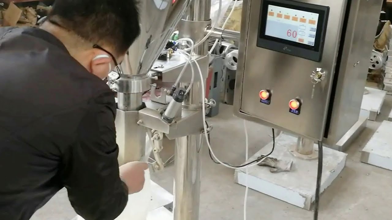 Clamp type bags filling machine semi automatic powder auger filler ...