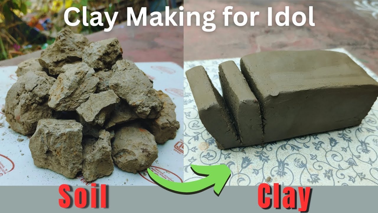 How to extract CLAY from Soil at home | Pottery and Idol Clay making| # ...