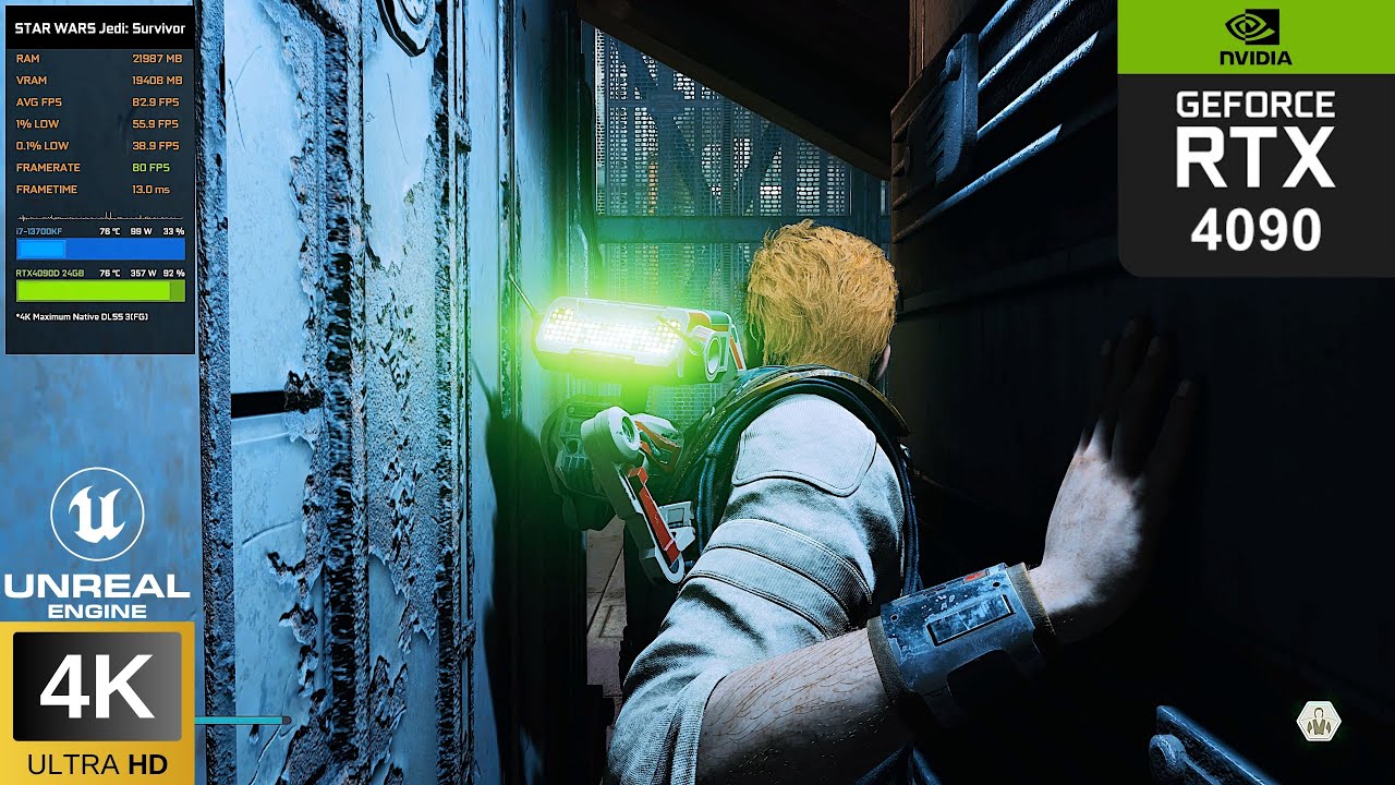 Star Wars Jedi: Survivor - RTX 4090 Max Settings 4K (NATIVE) Gameplay ...