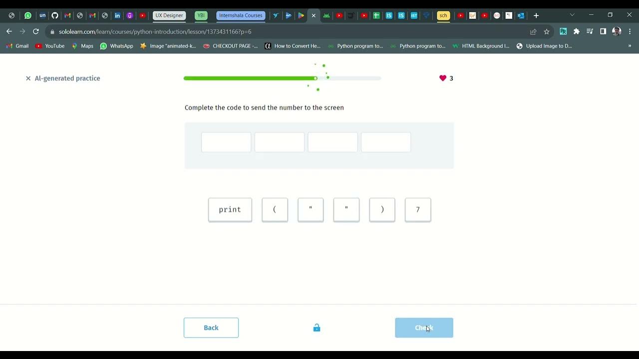 2 Al Generated Practice Introduction To Python Sololearn Youtube