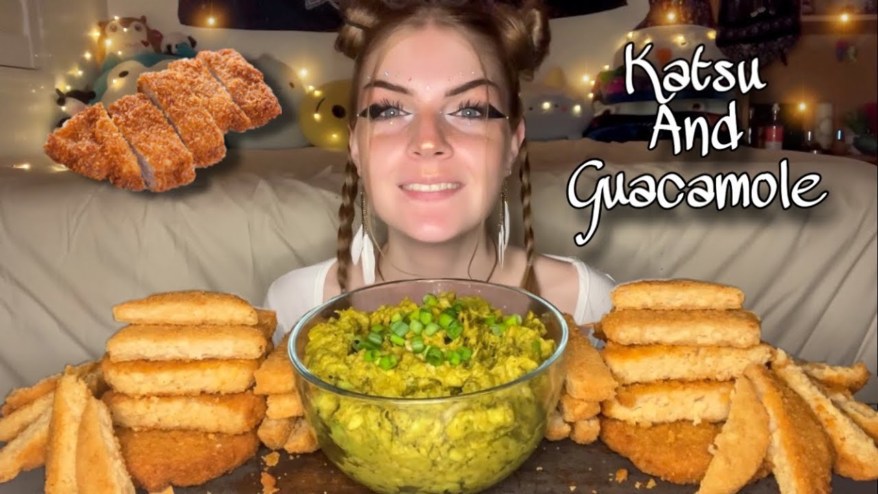 KATSU AND GUACAMOLE MUKBANG! (Vegan) (No Talking) - YouTube